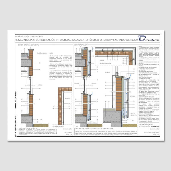 Detalles DWG para solucionar los problemas de humedades en fachadas