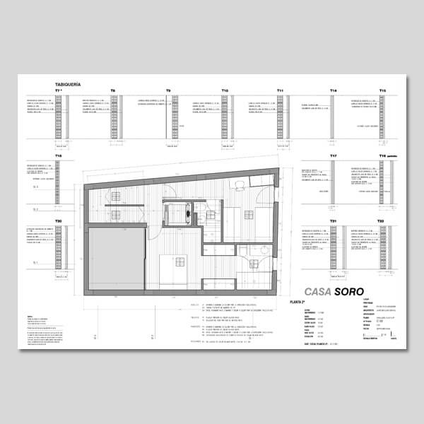 Planos para proyecto de casa minimalista ※ DESCARGAR en Ficherotecnia